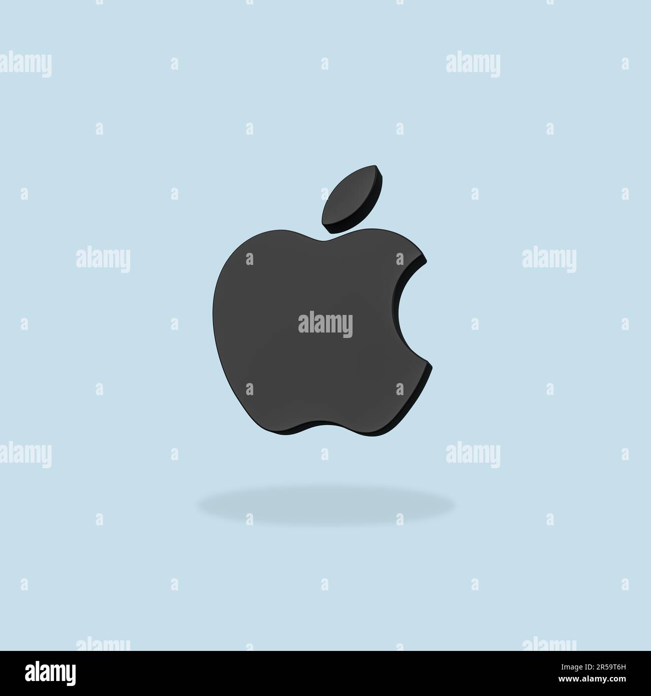 Apple Inc. Company Logo on Flat Blue Background Stock Photo - Alamy