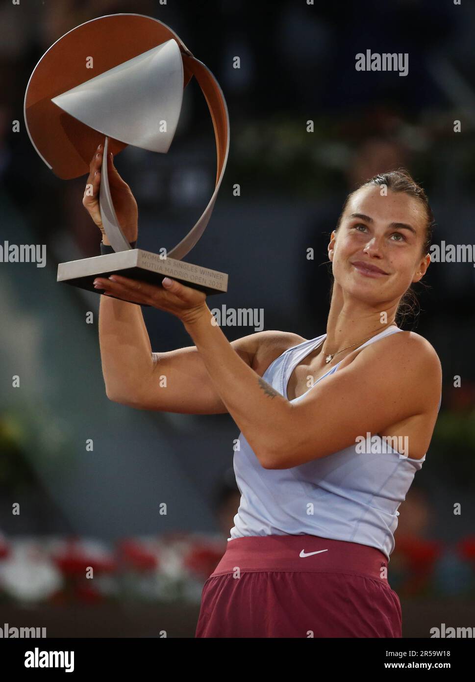 Aryna Sabalenka of Bielorusse during the Mutua Madrid Jan-Lennard ...
