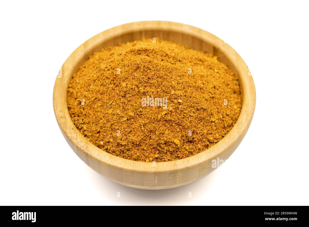 Cajun spice powder isolated on white background. Powdered dried cajun ...