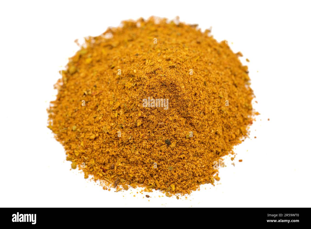 Powdered cajun spice isolated on white background. Dried ground cajun ...