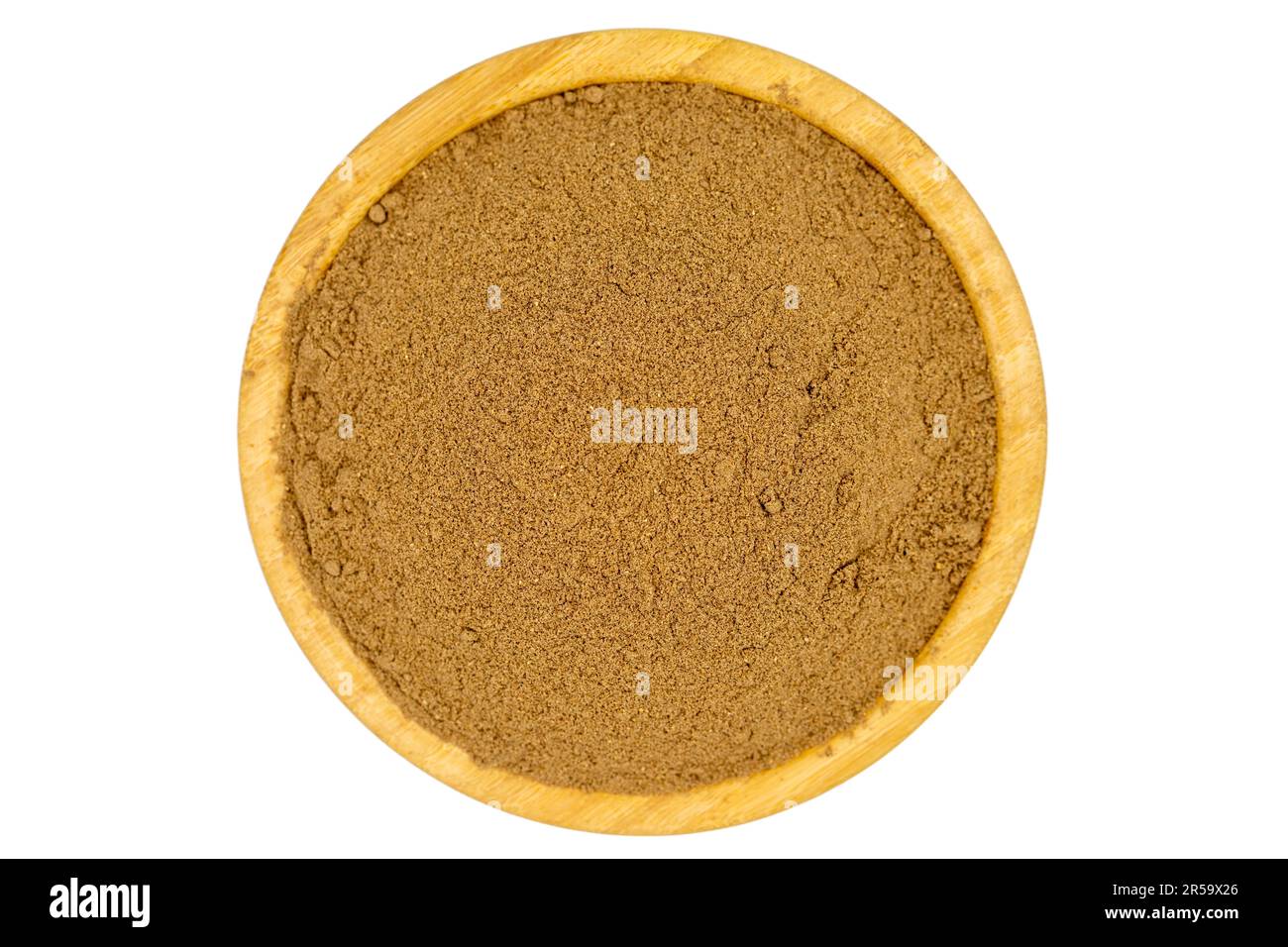 Allspice spice powder isolated on white background. Powdered dried ...