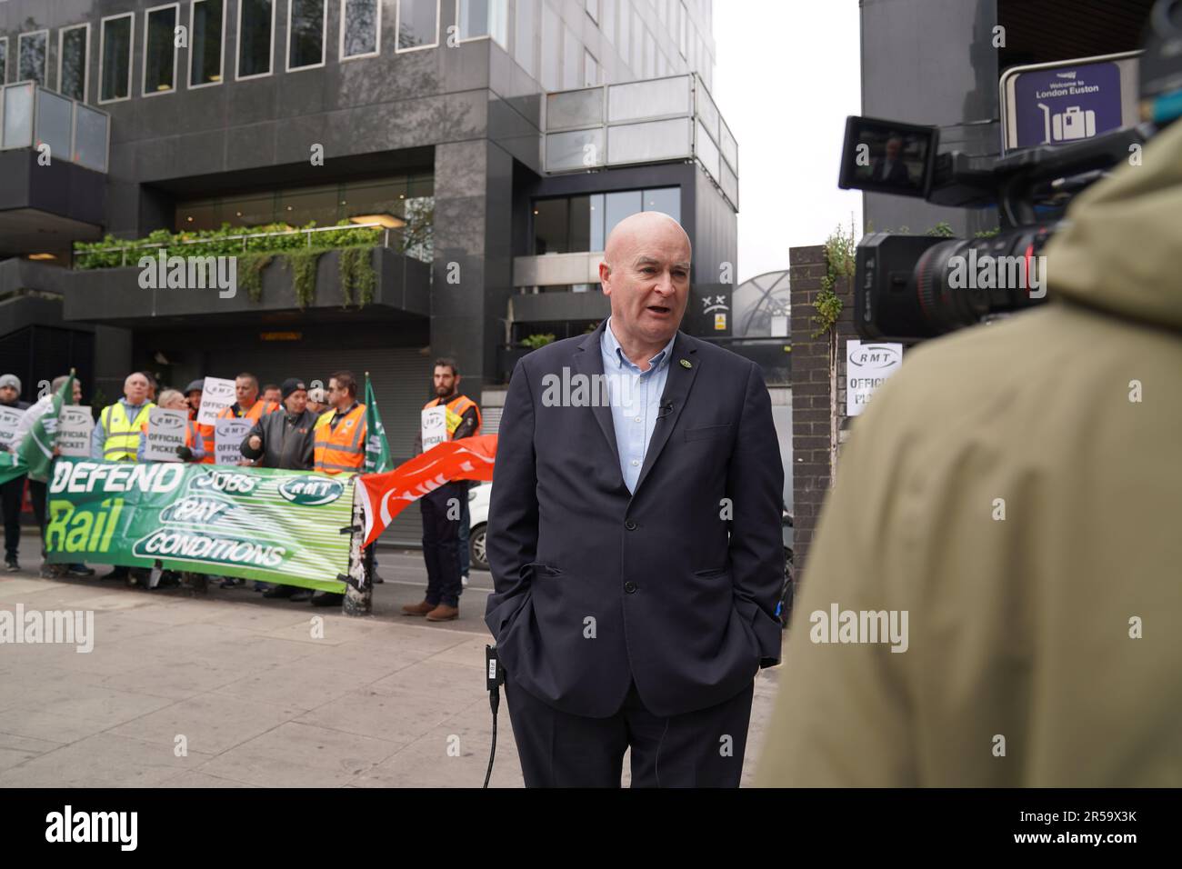 Rail, Maritime and Transport union general secretary Mick Lynch speaks ...