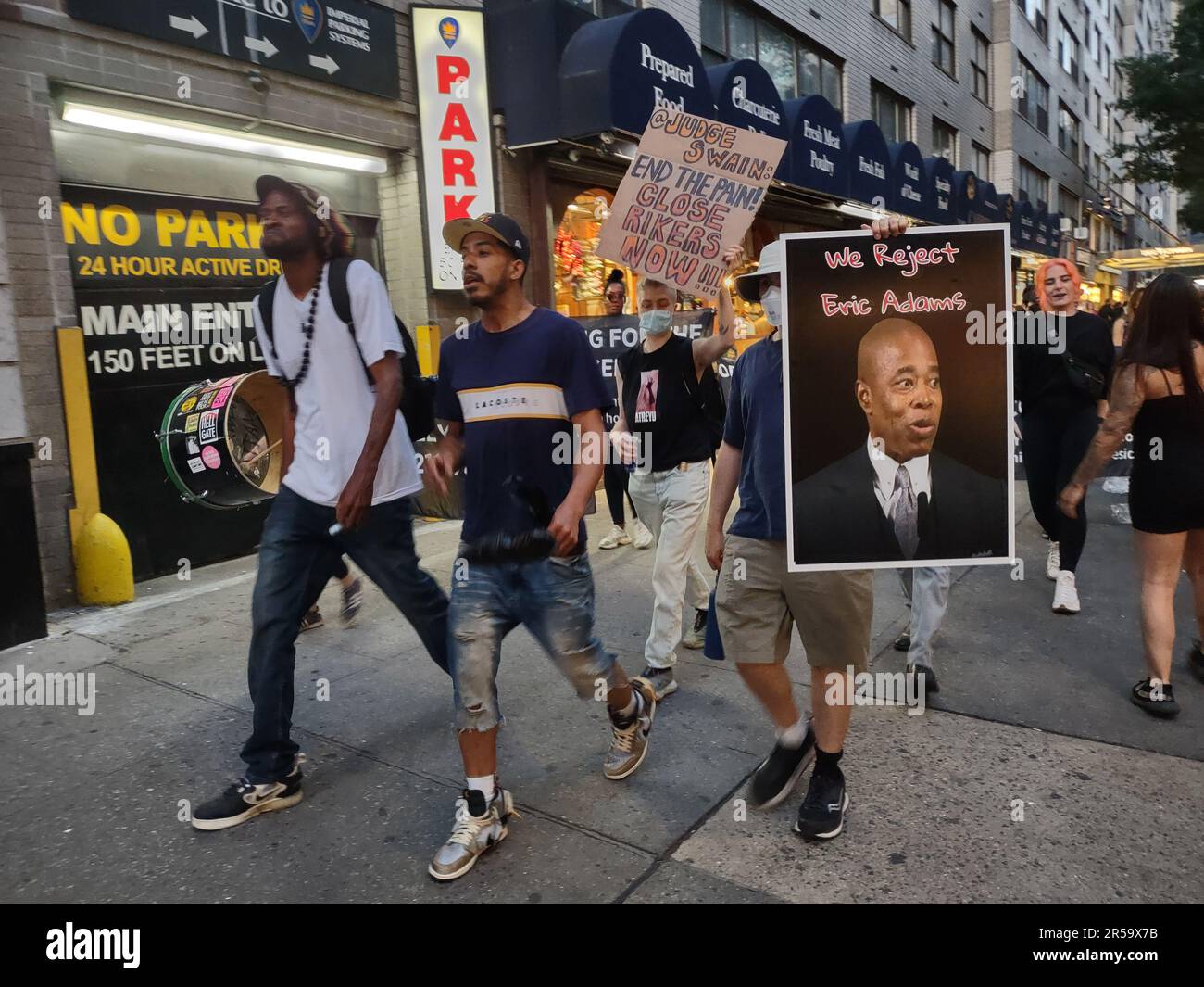 Union Square and Times Square, Manhattan, NY 10036, USA. Intense ...