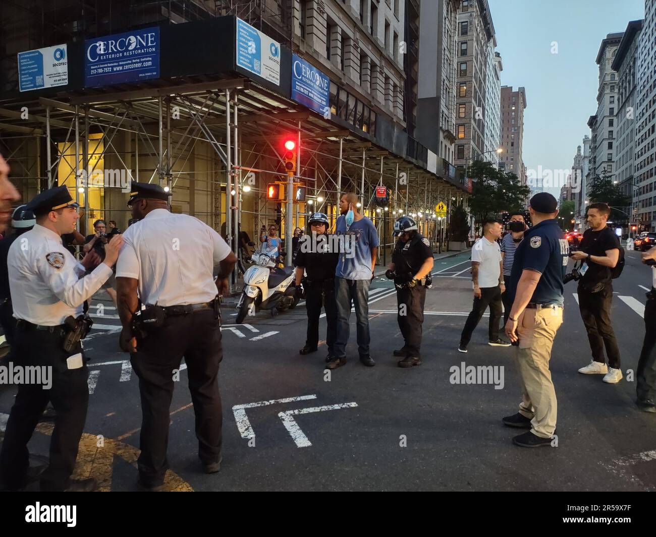 Union Square and Times Square, Manhattan, NY 10036, USA. Intense ...