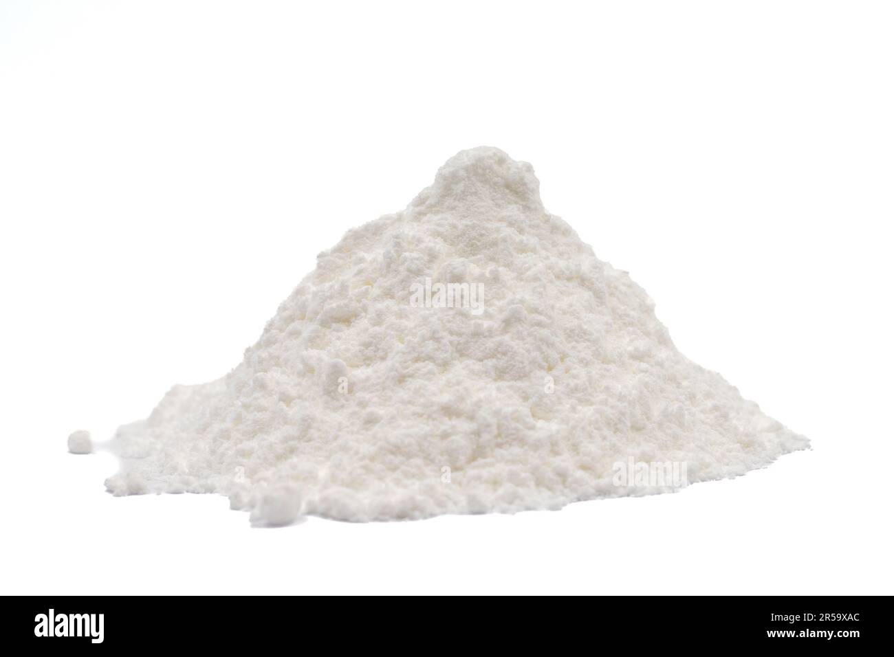 Powdered sugar isolated on white background. Powdered sugar or icing ...
