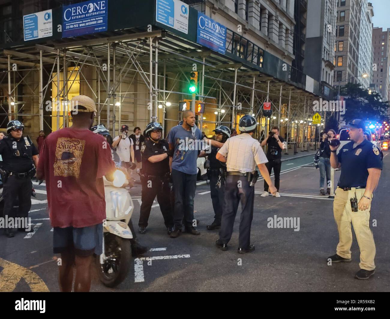 Union Square and Times Square, Manhattan, NY 10036, USA. Intense ...