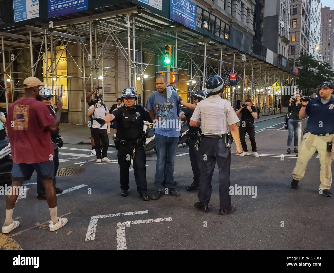 Union Square and Times Square, Manhattan, NY 10036, USA. Intense ...