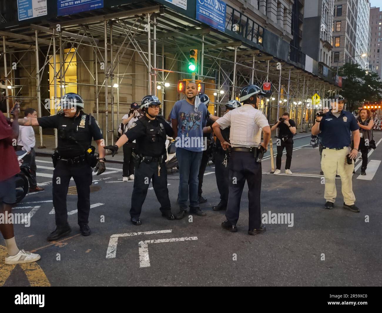 Union Square and Times Square, Manhattan, NY 10036, USA. Intense ...