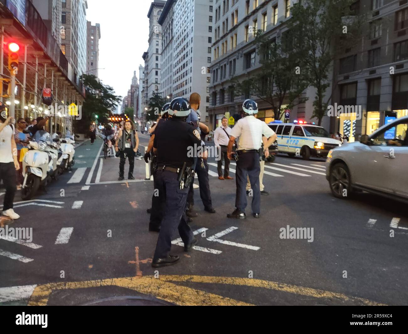 Union Square and Times Square, Manhattan, NY 10036, USA. Intense ...