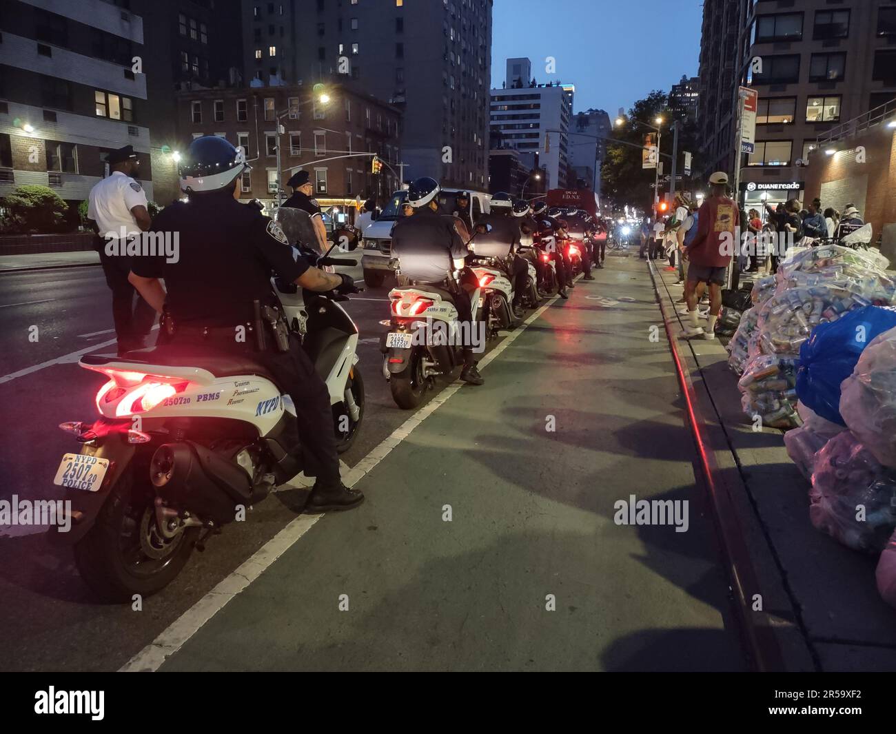 Union Square and Times Square, Manhattan, NY 10036, USA. Intense ...