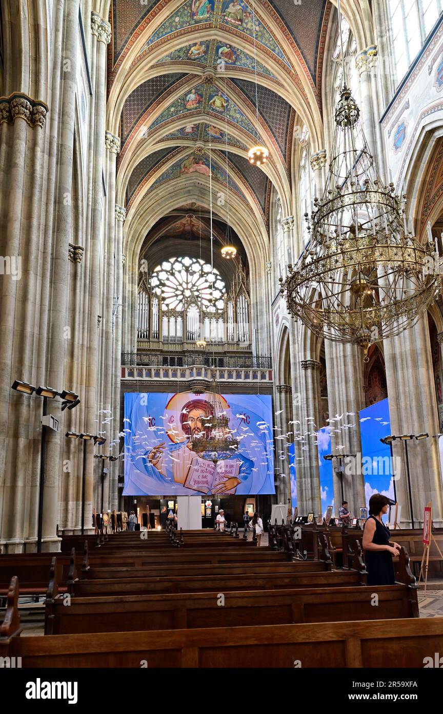 Vienna, Austria. Votive Church Vienna. Exhibition by Dian Kostov in the ...