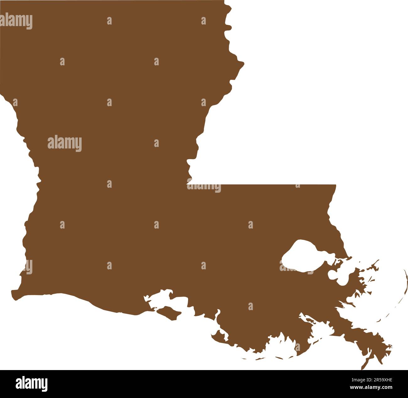 Physical map of louisiana hi-res stock photography and images - Alamy