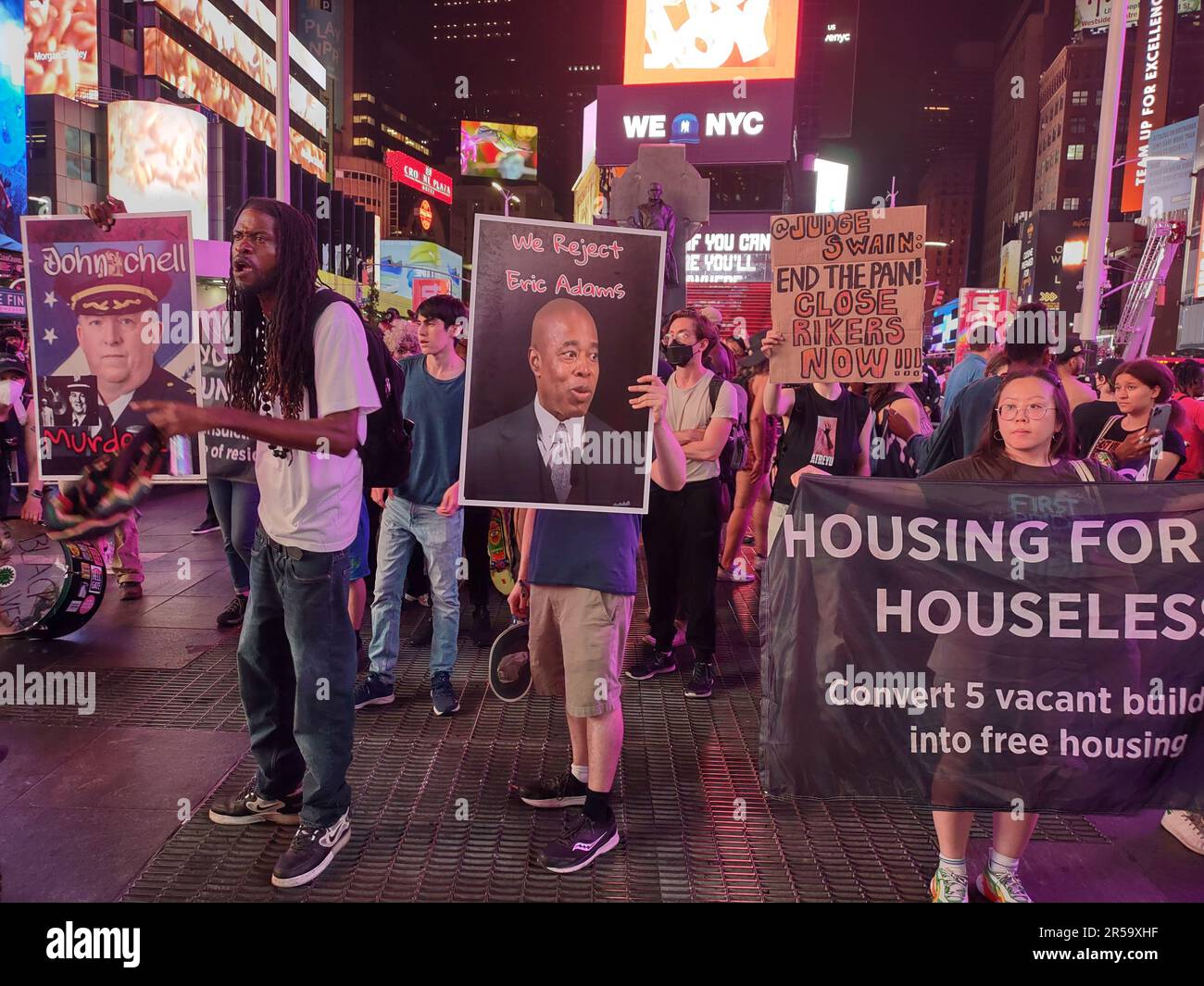 Union Square and Times Square, Manhattan, NY 10036, USA. Intense ...