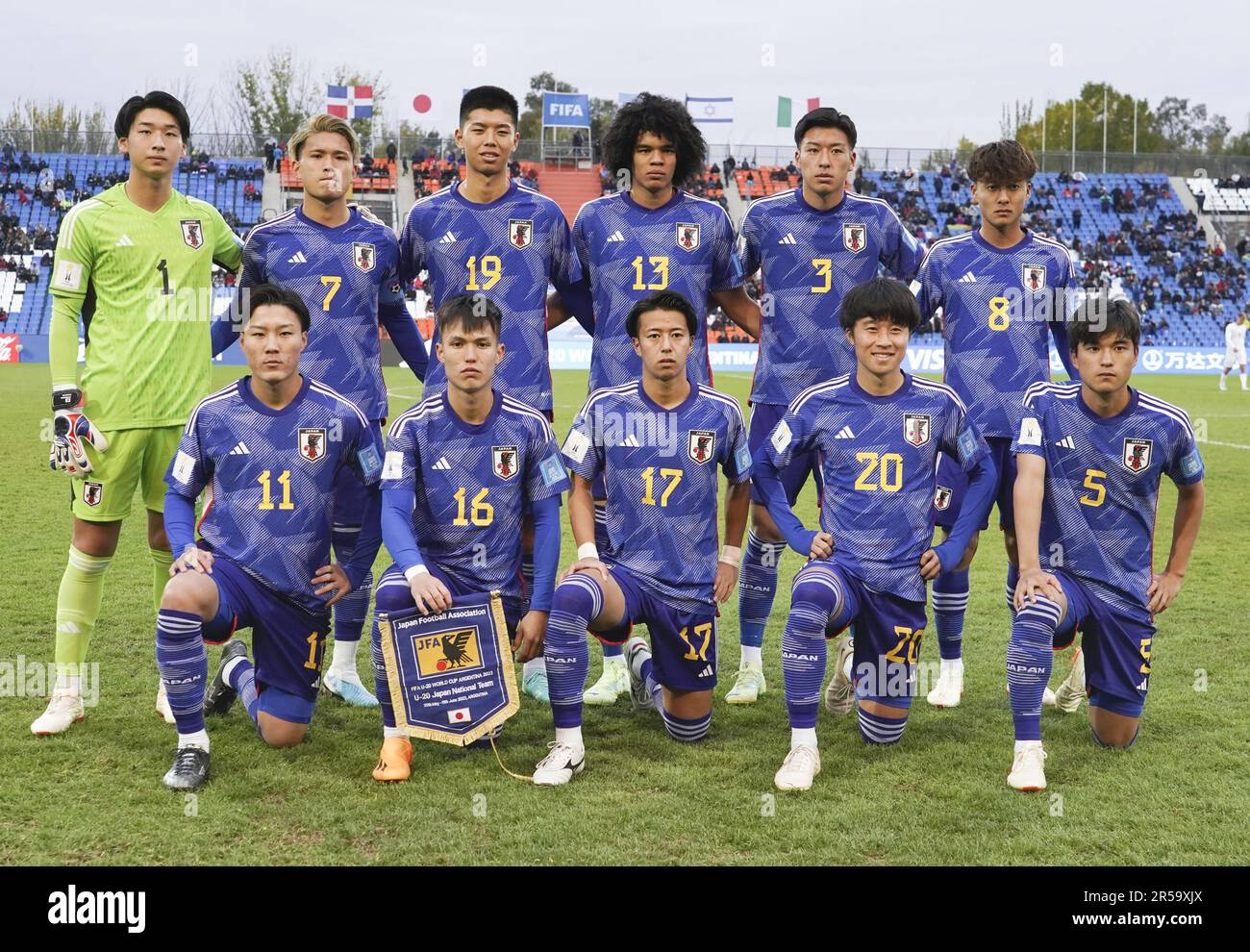 Japan's starting XI pose for a team photo ahead of their Under-20 World ...