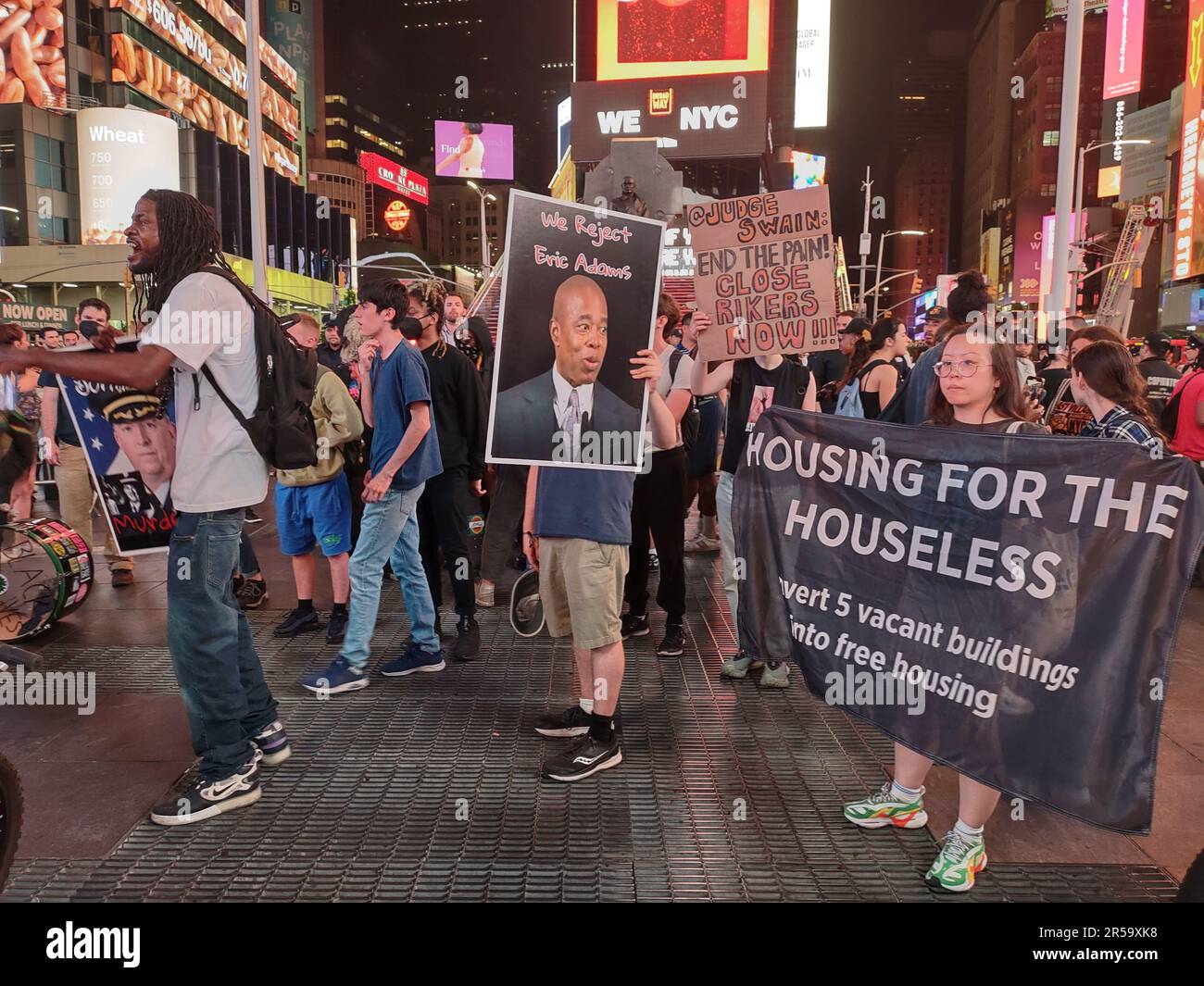 Union Square and Times Square, Manhattan, NY 10036, USA. Intense ...