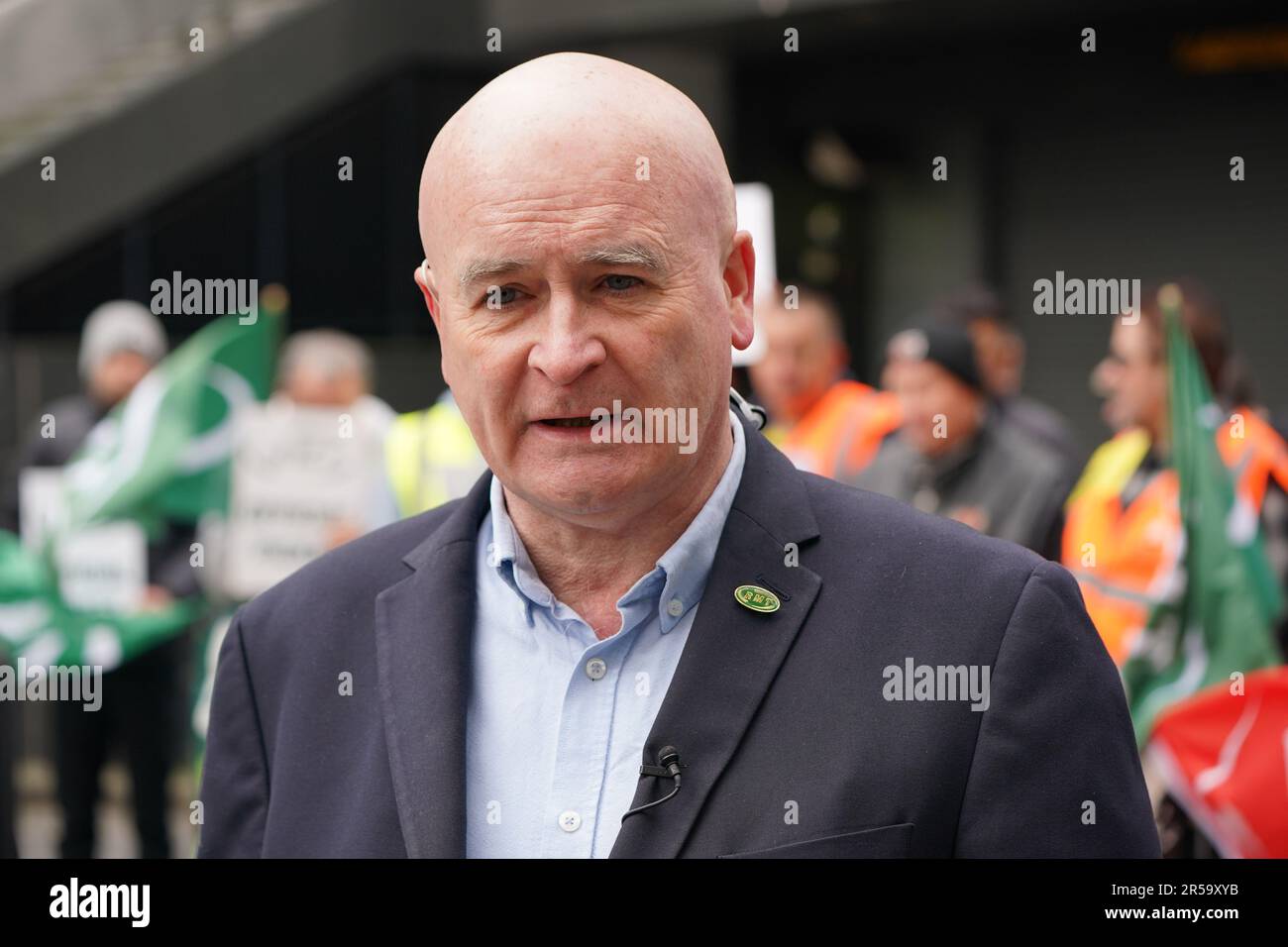 Rail, Maritime and Transport union general secretary Mick Lynch speaks ...