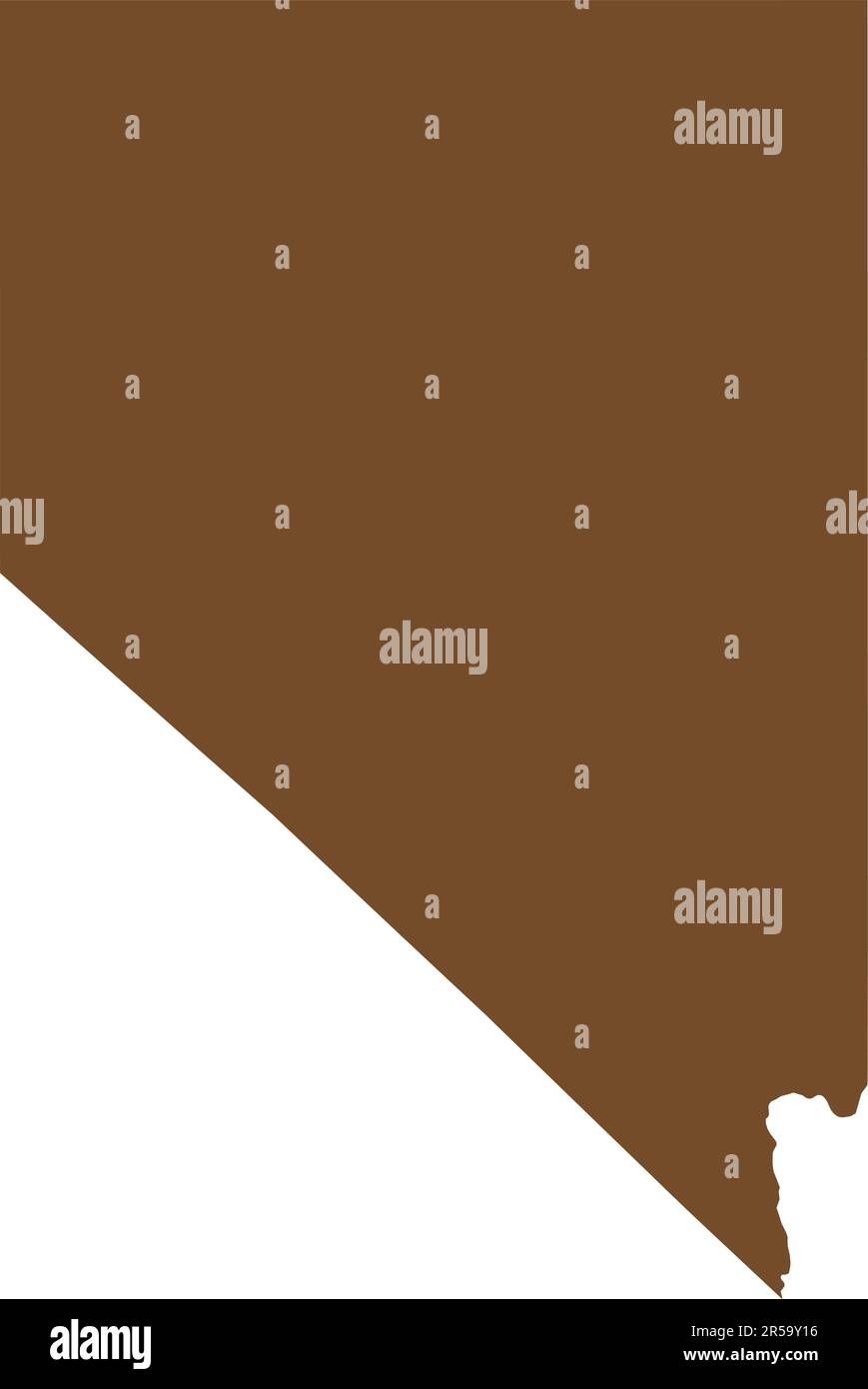 BROWN CMYK color map of NEVADA, USA Stock Vector Image & Art - Alamy