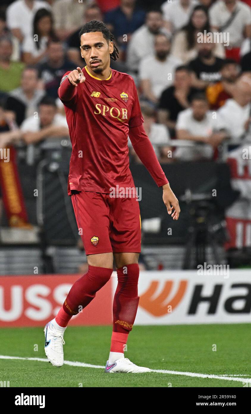 BUDAPEST, HUNGARY - MAY 31: Chris Smalling of AS Roma during the UEFA ...