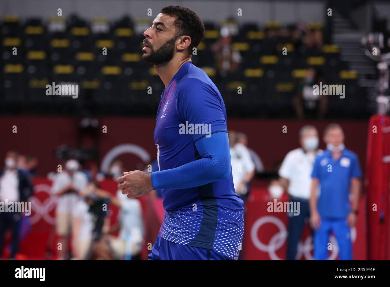 AUG 7, 2021 - Tokyo, Japan: Earvin NGAPETH #9 of Team FRANCE in the ...