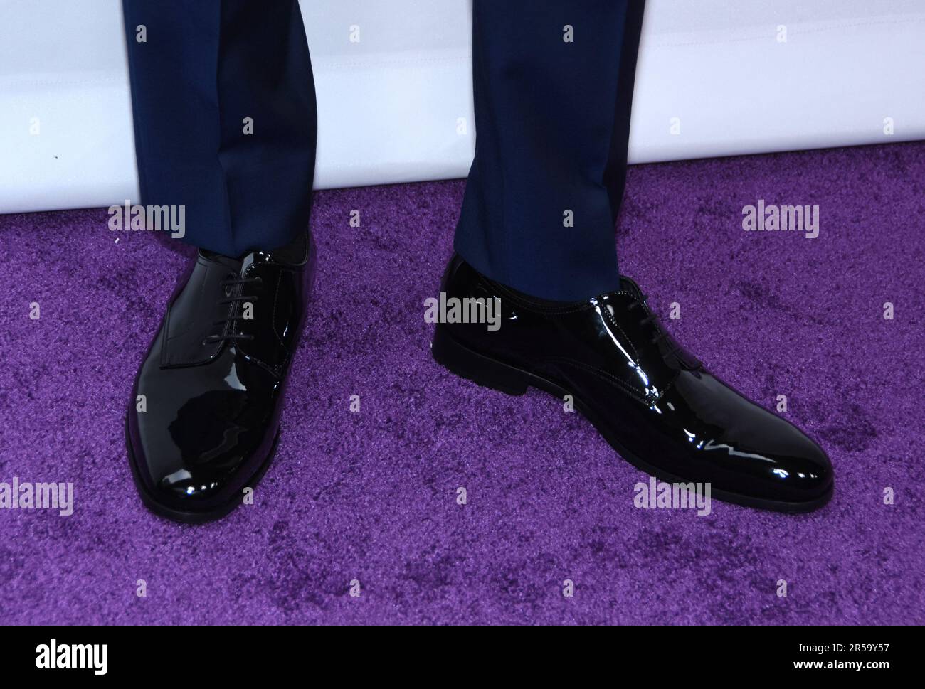 Los Angeles, California, USA 1st June 2023 Actor Calum Worthy, shoe ...