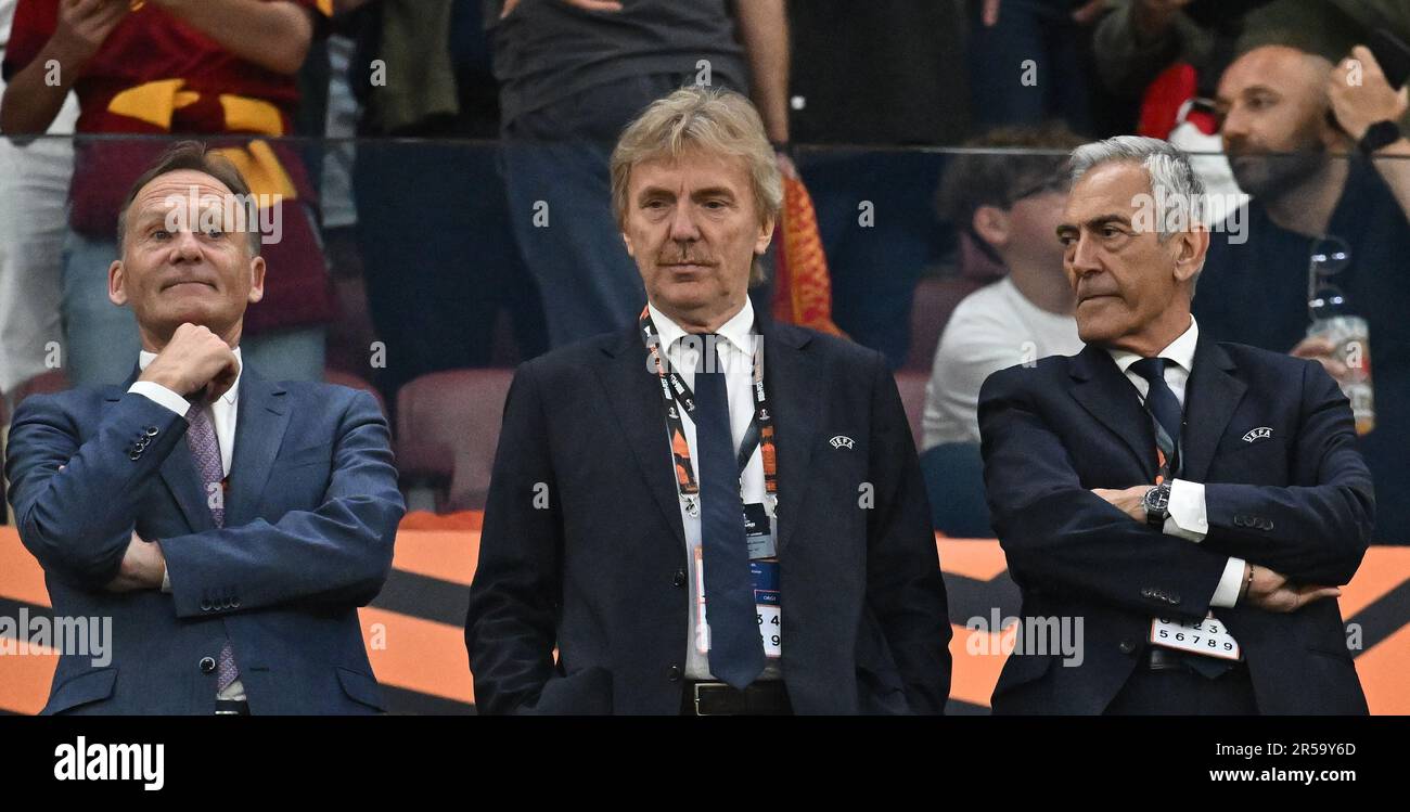 BUDAPEST, HUNGARY - MAY 31: Zbigniew Boniek attend the UEFA Europa ...