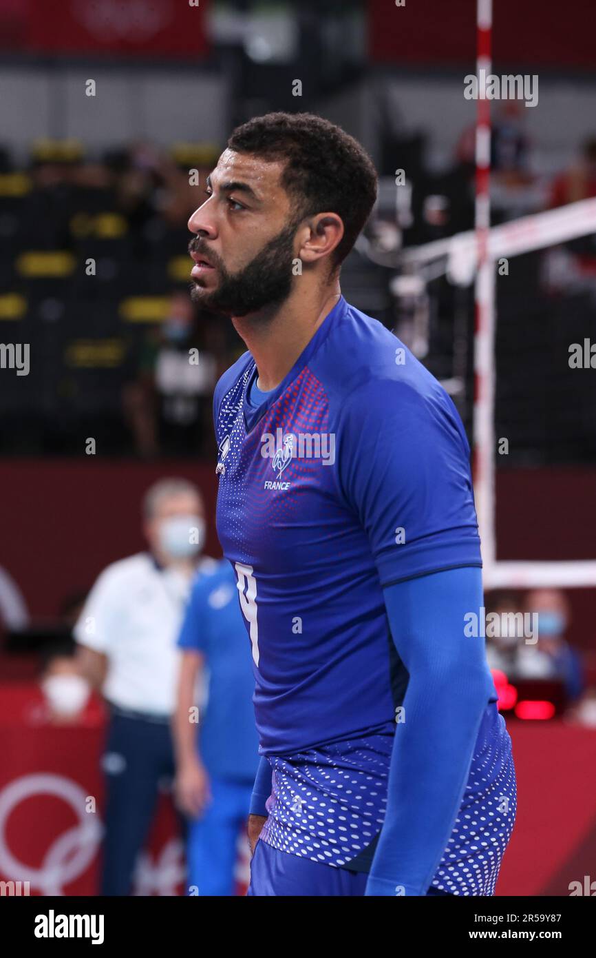 AUG 7, 2021 - Tokyo, Japan: Earvin NGAPETH #9 of Team FRANCE in the ...