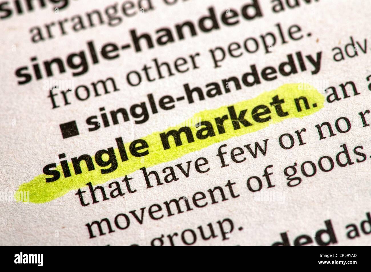 Single market hi-res stock photography and images - Alamy
