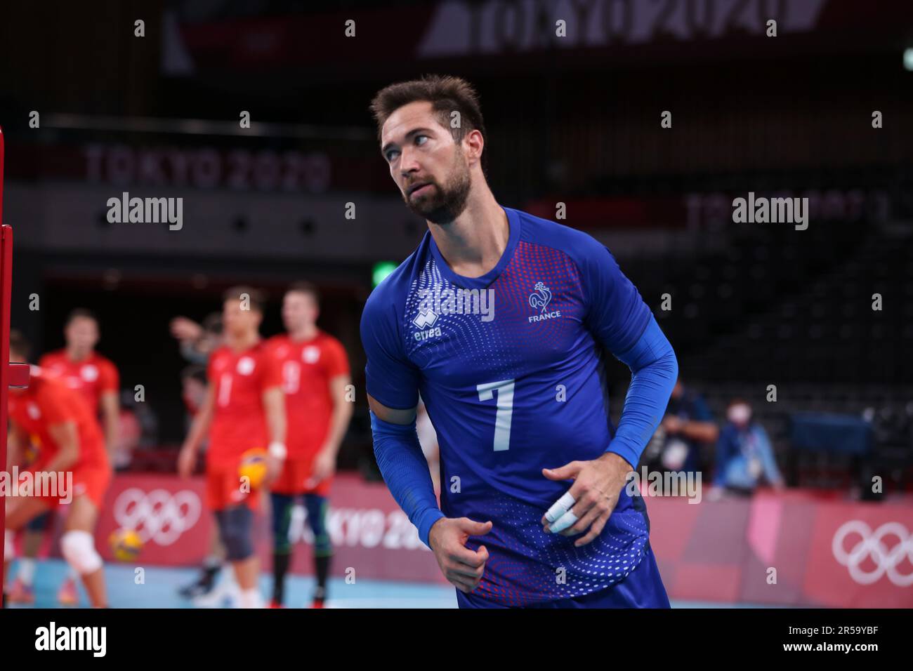 AUG 7, 2021 - Tokyo, Japan: Kevin TILLIE #7 of Team FRANCE in the ...