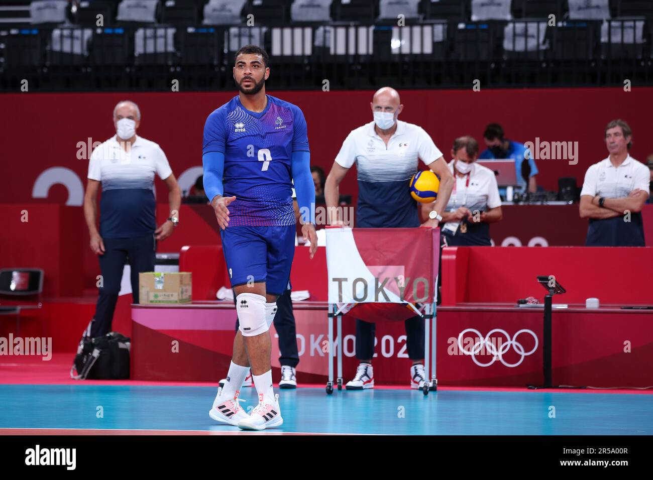 AUG 7, 2021 - Tokyo, Japan: Earvin NGAPETH #9 of Team FRANCE in the ...