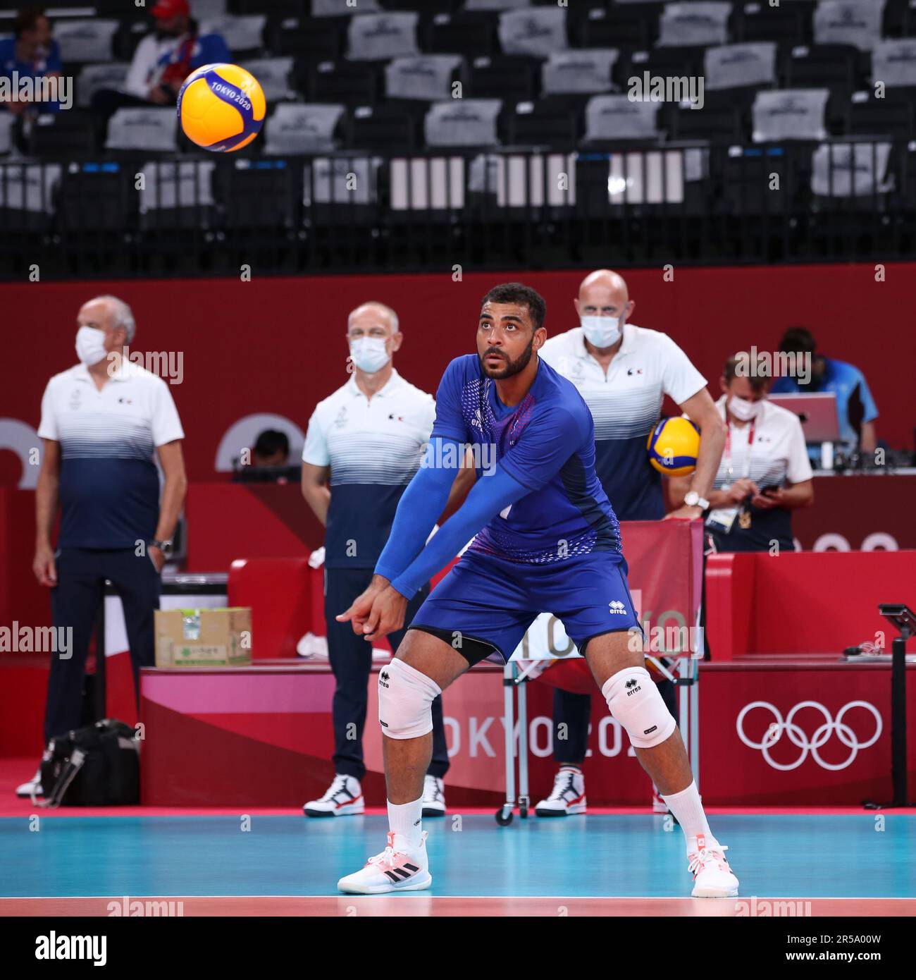 AUG 7, 2021 - Tokyo, Japan: Earvin NGAPETH #9 of Team FRANCE in the ...