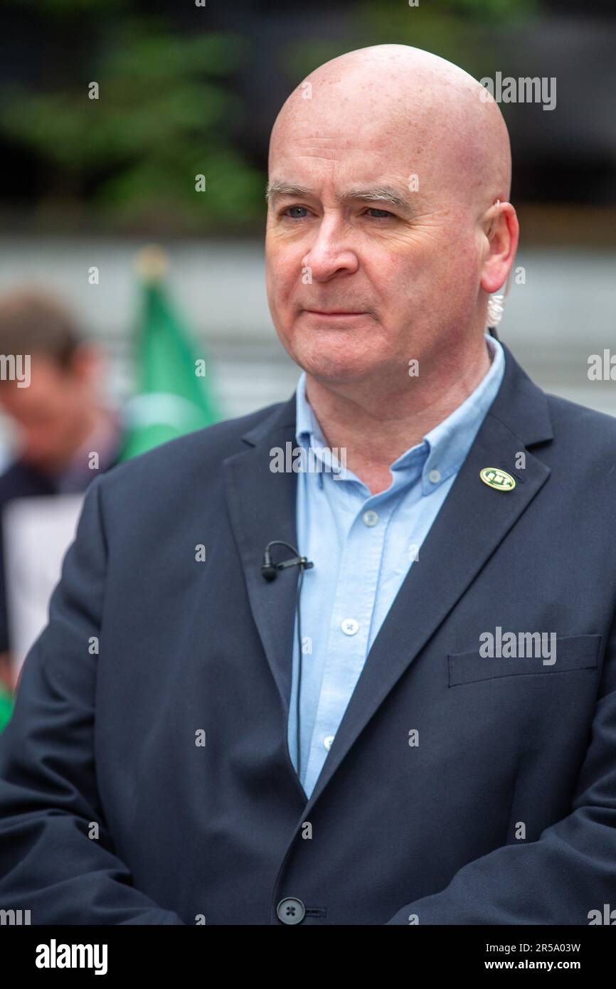 London, England, UK. 2nd June, 2023. The National Union of Rail ...