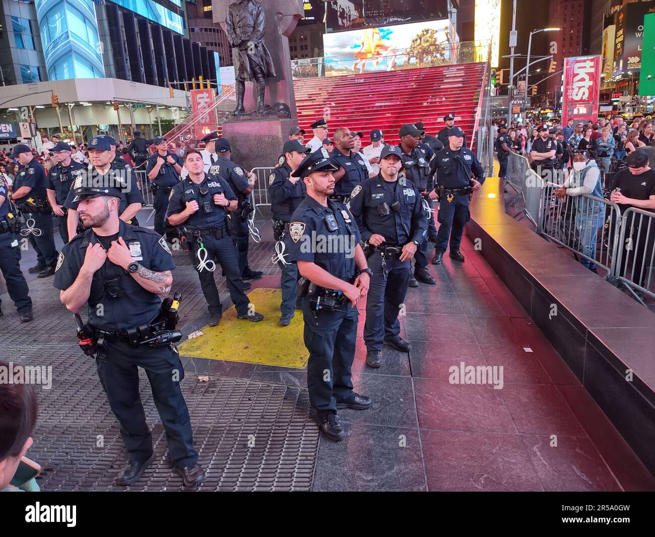Union Square and Times Square, Manhattan, NY 10036, USA. Intense ...