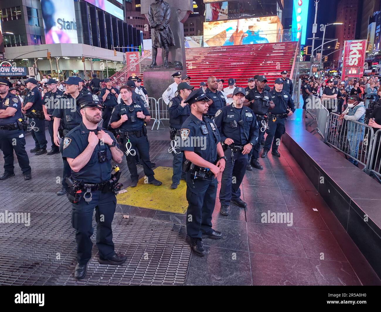 Union Square and Times Square, Manhattan, NY 10036, USA. Intense ...