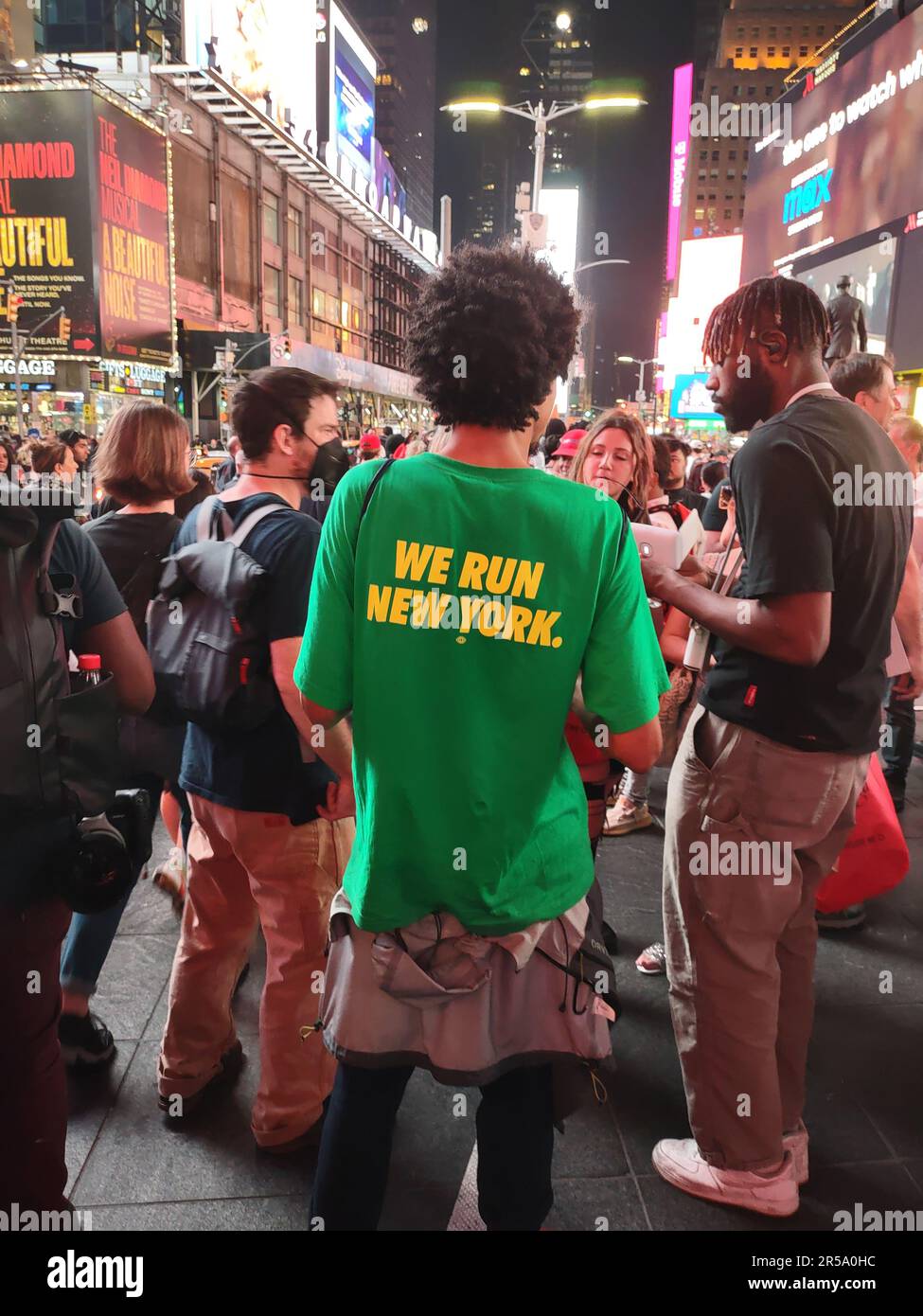 Union Square and Times Square, Manhattan, NY 10036, USA. Intense ...