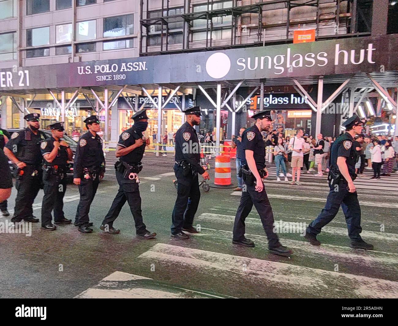 Union Square and Times Square, Manhattan, NY 10036, USA. Intense ...
