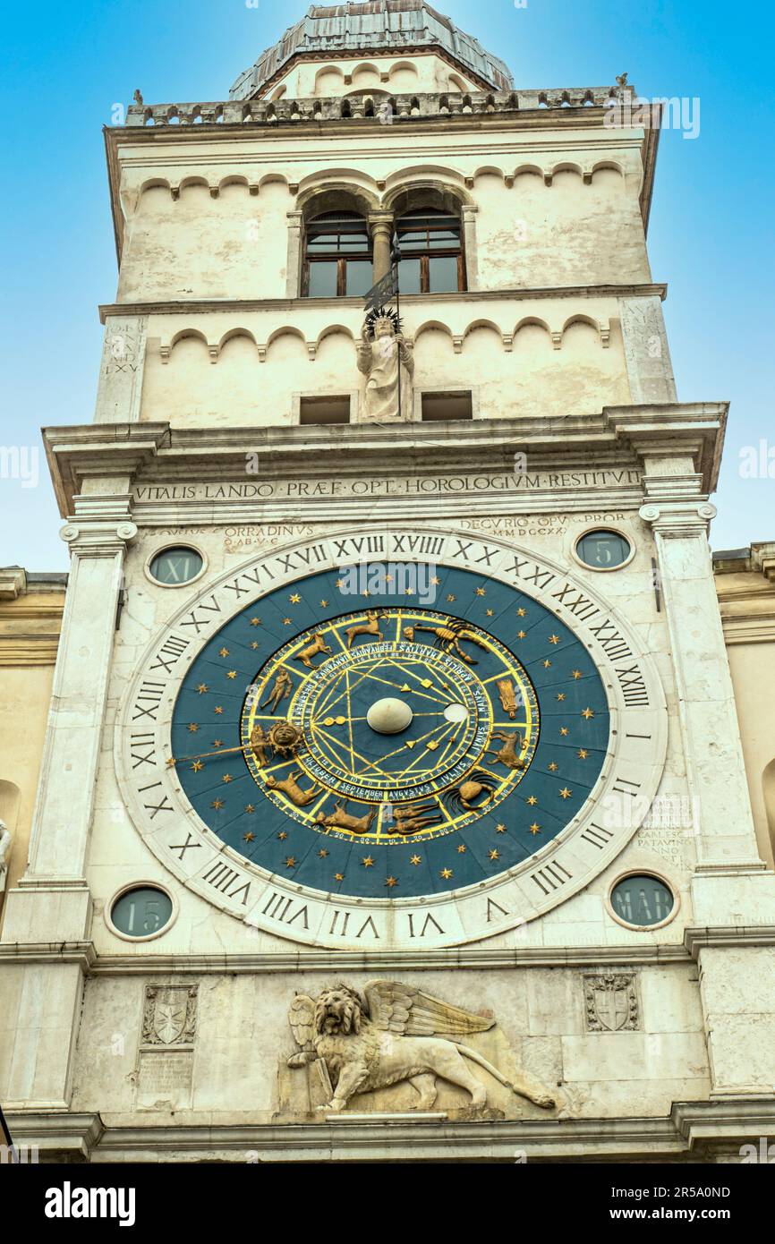 The beautiful Clock Tower in Padua Stock Photo - Alamy
