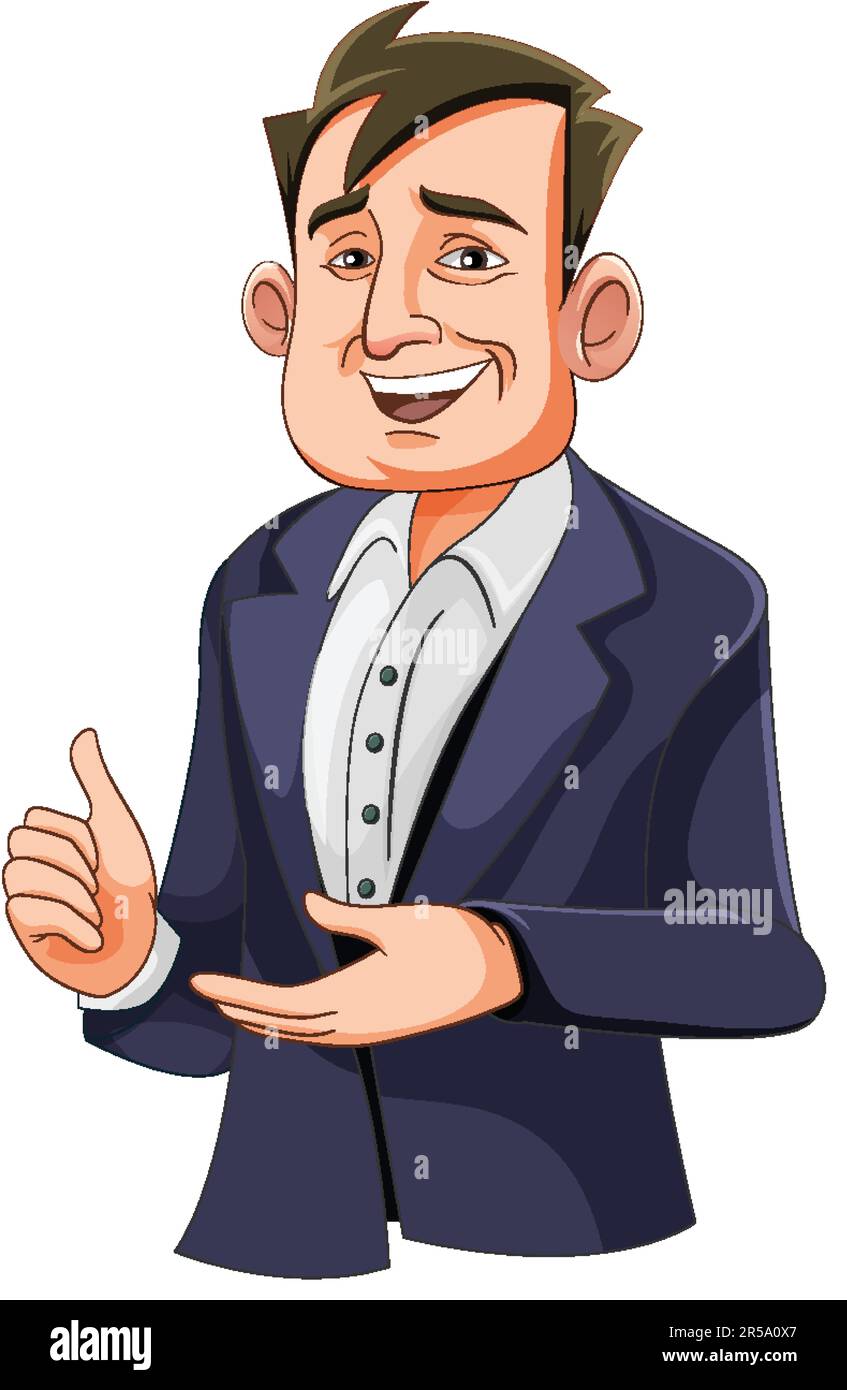 Confident Businessman with Smile illustration Stock Vector Image & Art ...