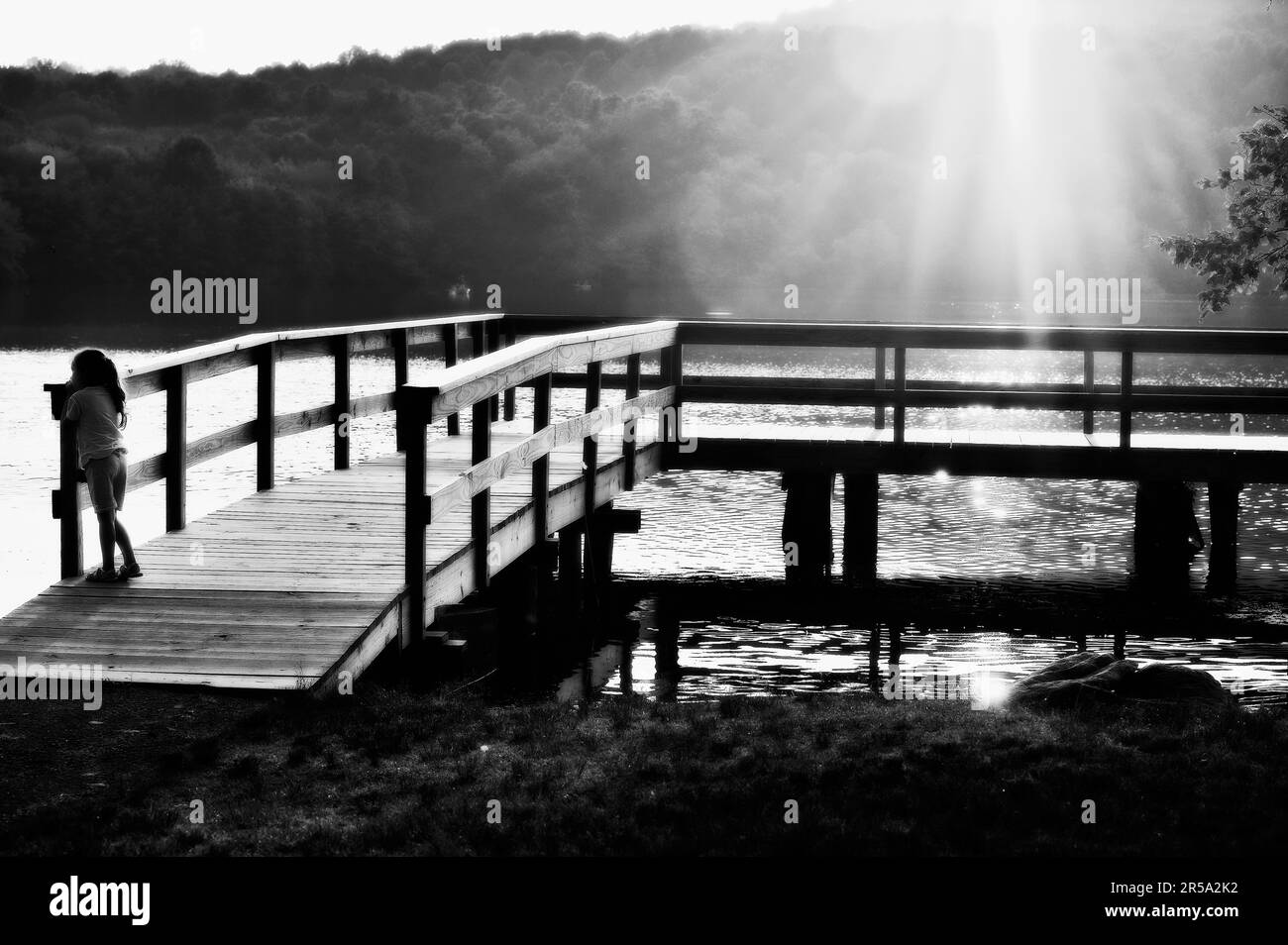 Cute girl on white Black and White Stock Photos & Images - Alamy