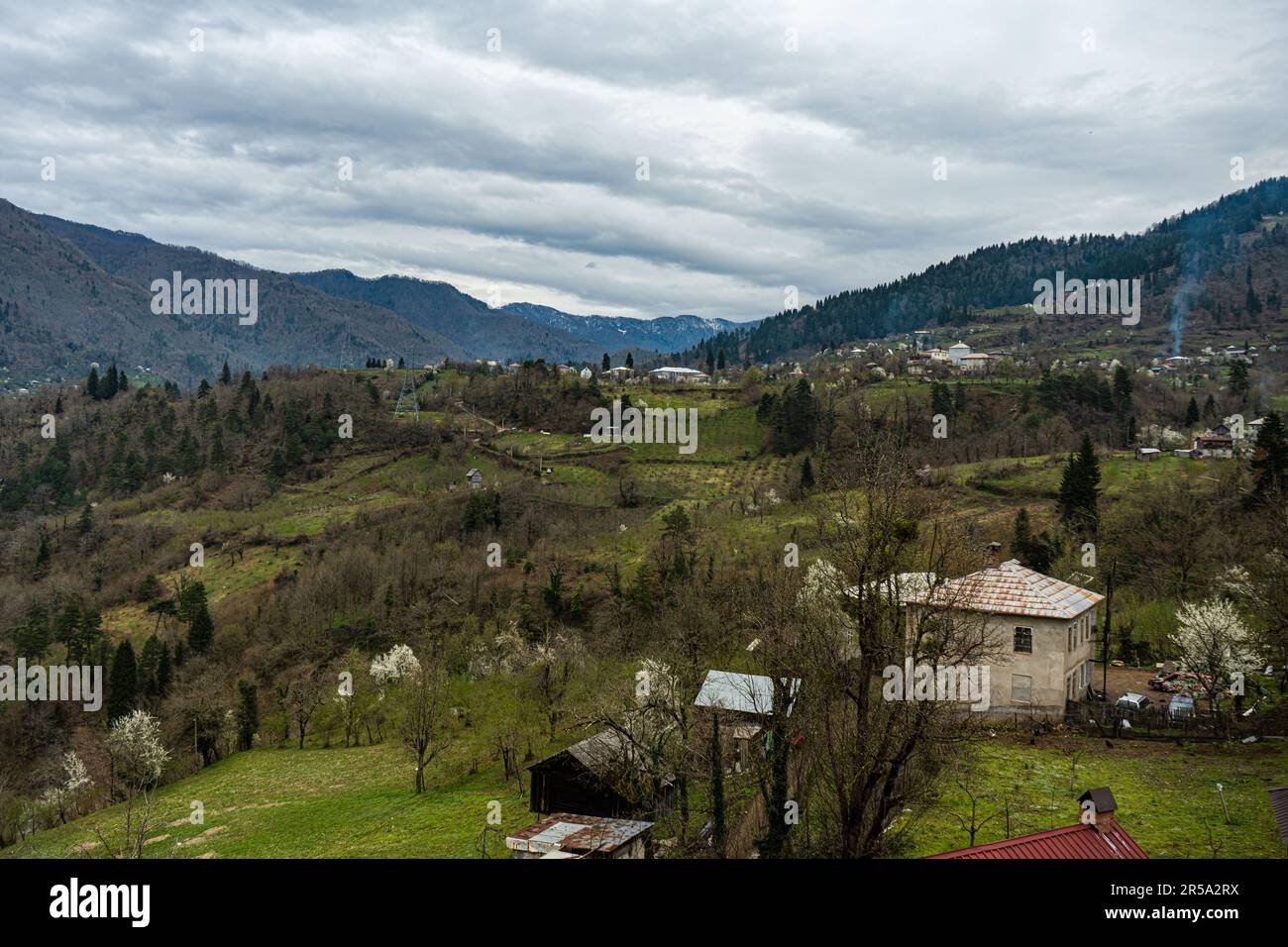 Little village in the Adjarian mountain region Stock Photo - Alamy