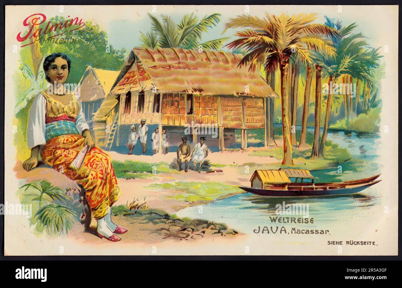 A Journey Round the World - Java - Vintage Palmin Stock Photo - Alamy
