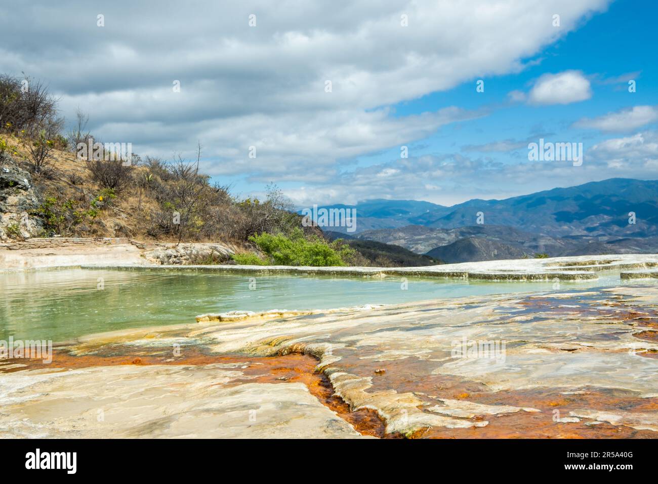 Hot springs at Hierve el Agua, in Oaxaca state, Mexico Stock Photo - Alamy