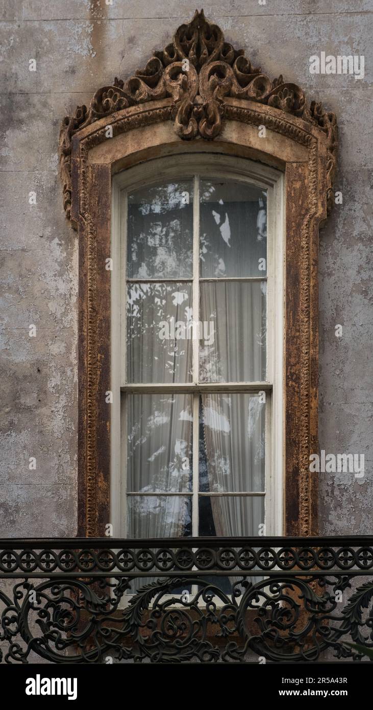 Ornate window, historic building in Savannah, Georgia Stock Photo - Alamy