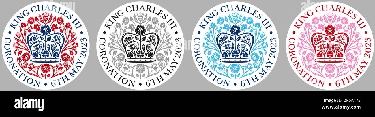 Coronation logo 2023 set. Vector illustration Stock Vector Image & Art ...