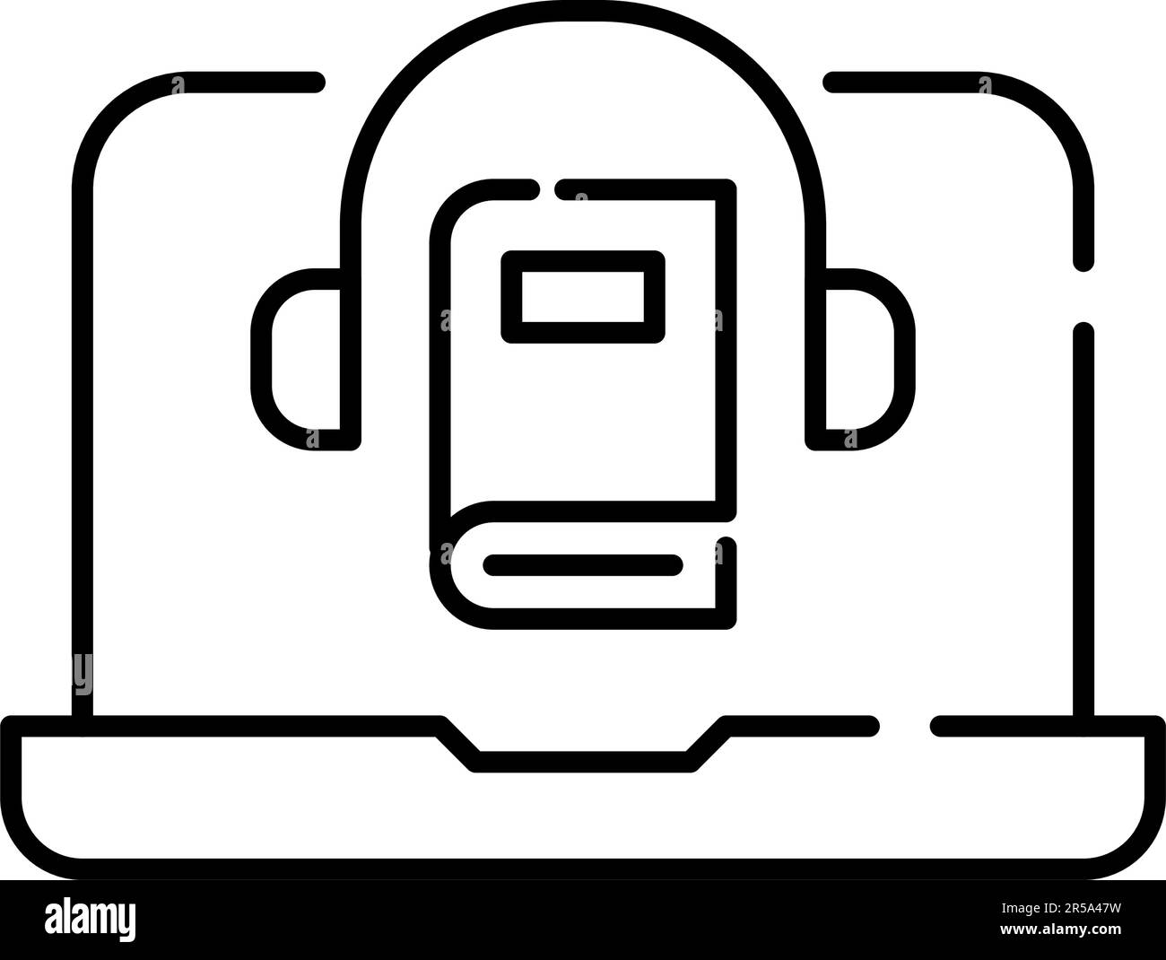 Digital audiobook library. Listening to books from laptop. Learning ...