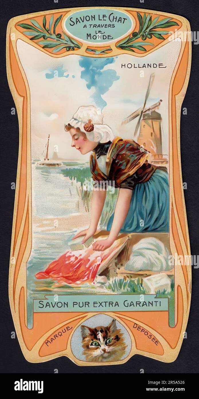 Holland - Vintage French Tradecard, Belle Epoque Era Stock Photo - Alamy