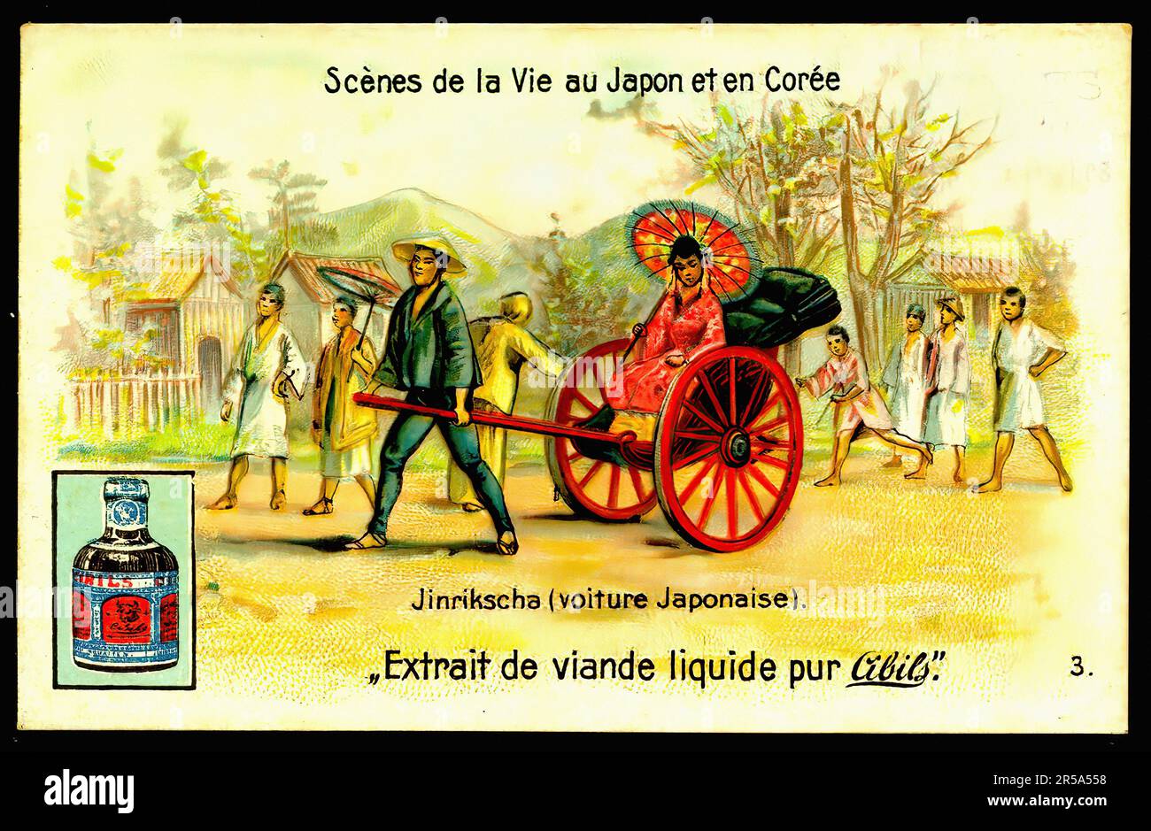 Japanese Rickshaw - Vintage Belgian Tradecard, Belle Epoque Era Stock ...