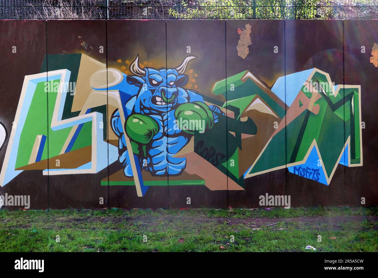 legal graffiti wall at Kalkberg, Hall of Fame, Germany, North Rhine ...
