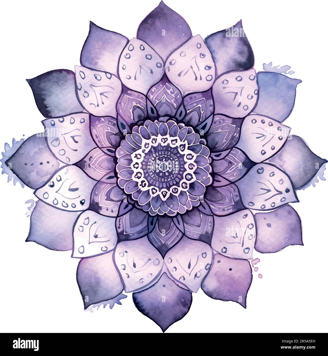 Sahasrara chakra mandala watercolor vector Stock Vector Image & Art - Alamy