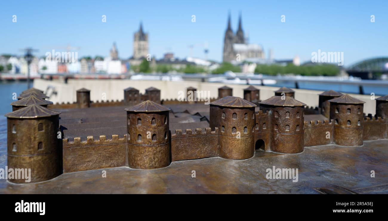 Model of the Deutz fort Divitia from the Roman epoch on Kennedy-Ufer in ...