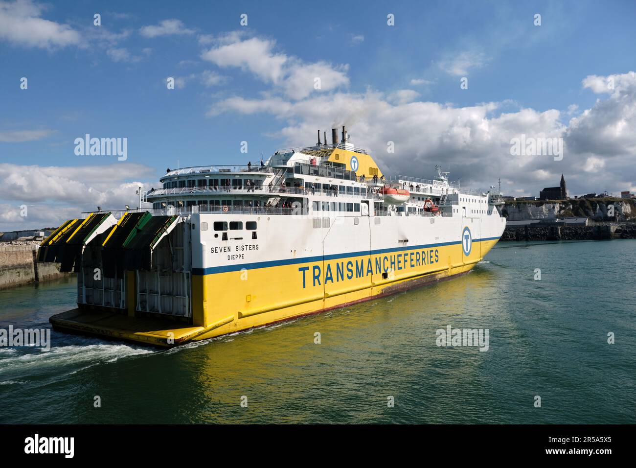 Dieppe, Normandy, France - September 21 2022: The DFDS passenger ferry from Newhaven arriving at ...